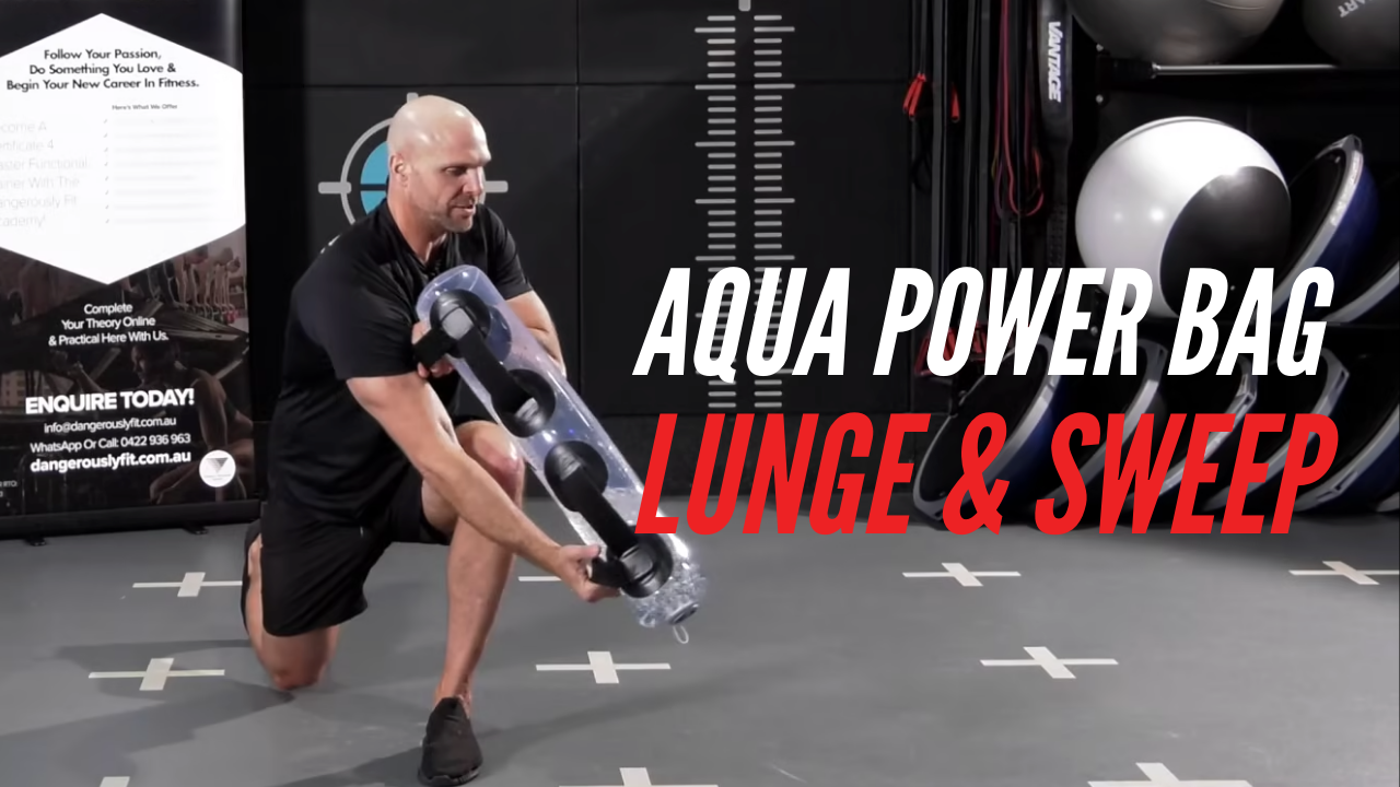 Power Bag Forward Lunge & Sweep - Dangerously Fit